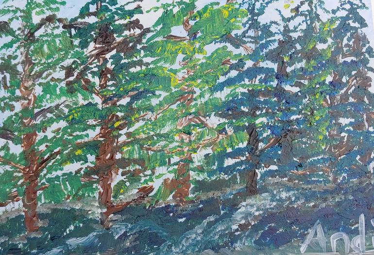 The Sentinel of Trees Painting by Deborah Andi Allen | Saatchi Art