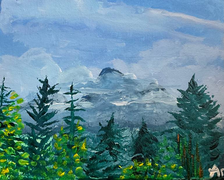 Spooky Mt Olympus Painting by Deborah Andi Allen | Saatchi Art