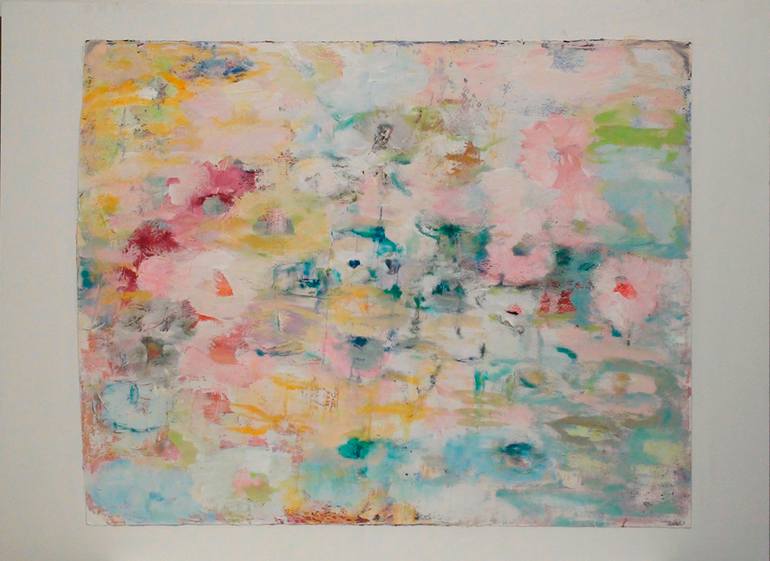 Tulipanes en el lago Painting by Elsa Russi | Saatchi Art