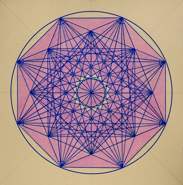 Octagonal mandala of lines and circles Drawing by Alexandra Larina ...
