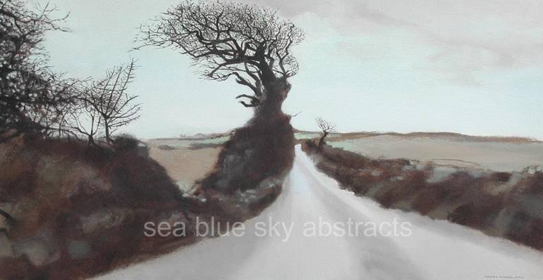 High Road to Ludgvan Painting by Lesley Ninnes | Saatchi Art
