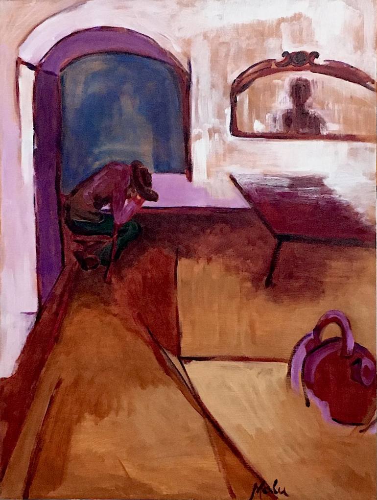 DORMIDO NA TASCA/ Sleeping in the Tavern Painting by Malu Ribeiro ...