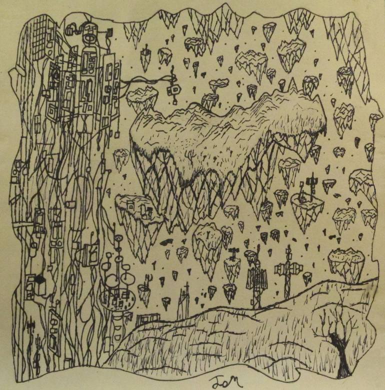 War of another World Drawing by Jonathan Mena | Saatchi Art