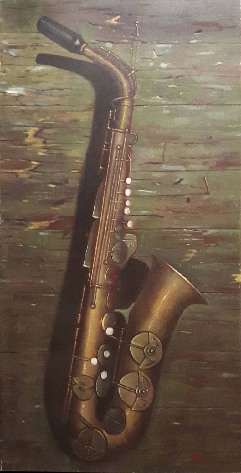 Saxophone Painting by Melissa Rose | Saatchi Art