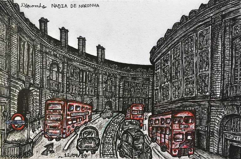 Regent Street, London Drawing by Nadia De Noronha | Saatchi Art