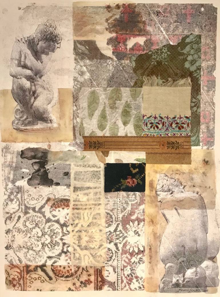 Greek Statue in an Abstracted Space Collage by Landon Bates | Saatchi Art