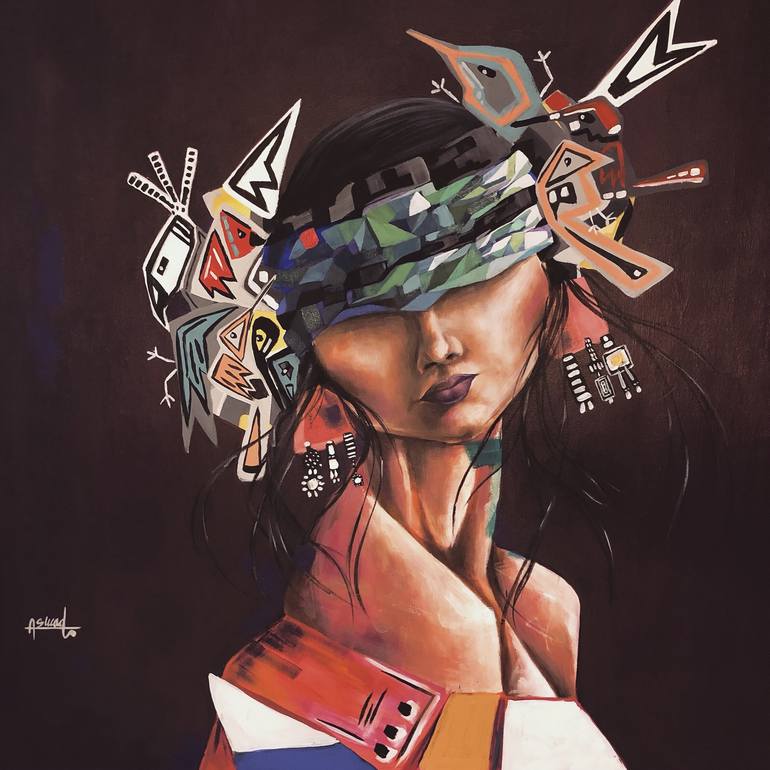 Arrogant lady Painting by Mayyar Aswad | Saatchi Art