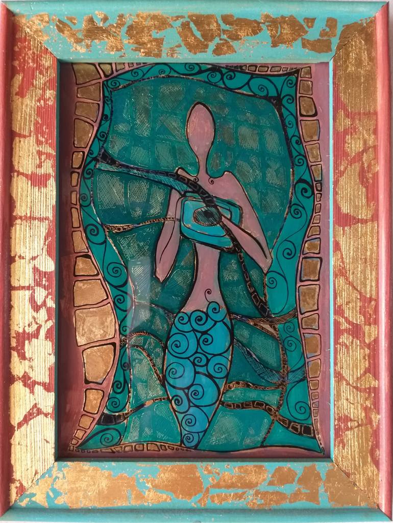 The Selfie Mermaid Painting by Teo Soos | Saatchi Art