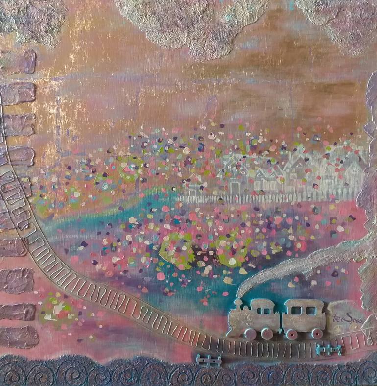 Travel Nostalgia Painting by Teo Soos | Saatchi Art