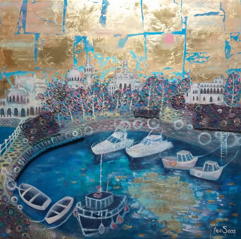 Tomis Harbour Painting by Teo Soos | Saatchi Art