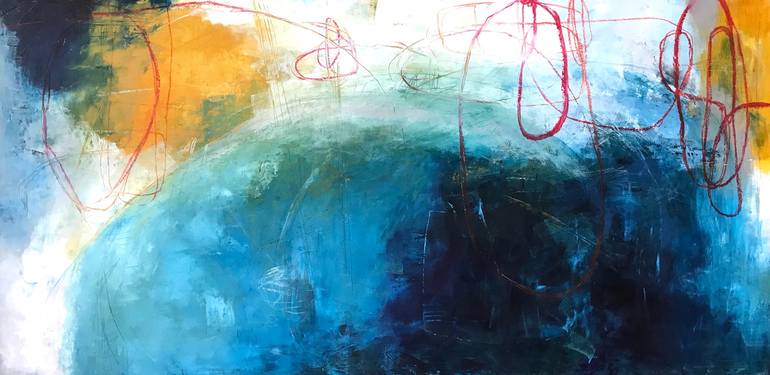 The Red Thread Painting by Angela Wales | Saatchi Art