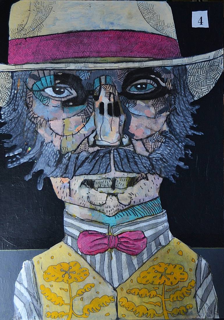 Mustache and hat Painting by Dragan Spasic | Saatchi Art