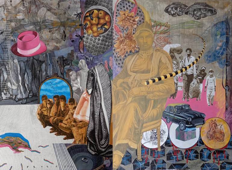 the king and the magic cloth Painting by probir ghosh | Saatchi Art