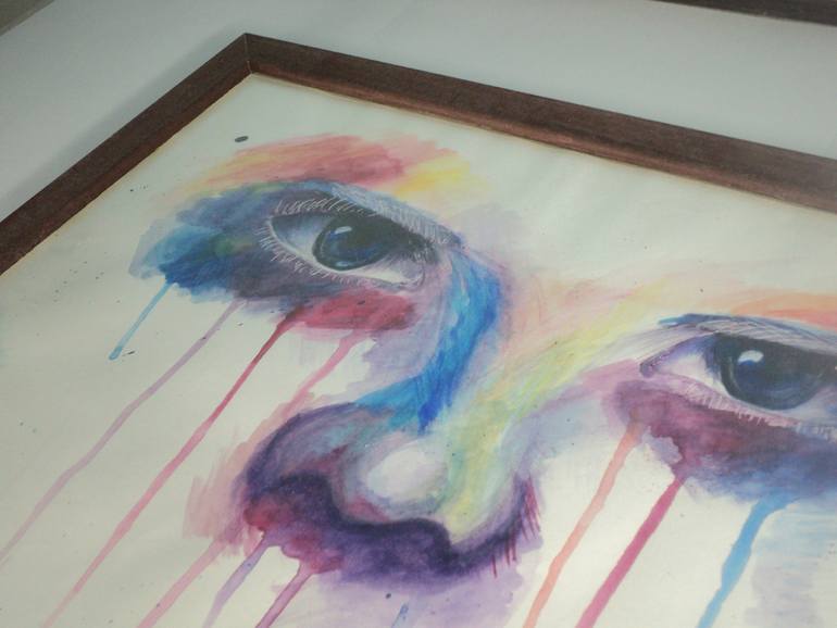 Crying picture Painting by Anastasia Batygina | Saatchi Art