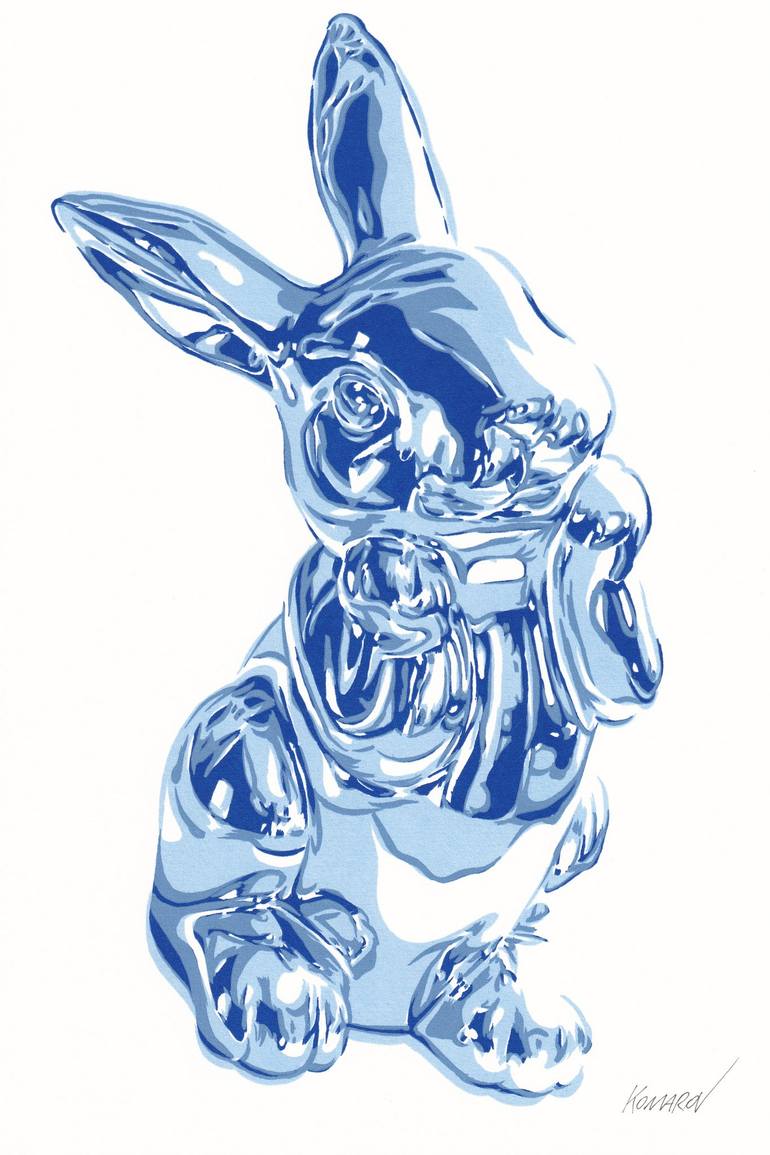 Steel rabbit painting Easter bunny wall art hare animal pop art ...