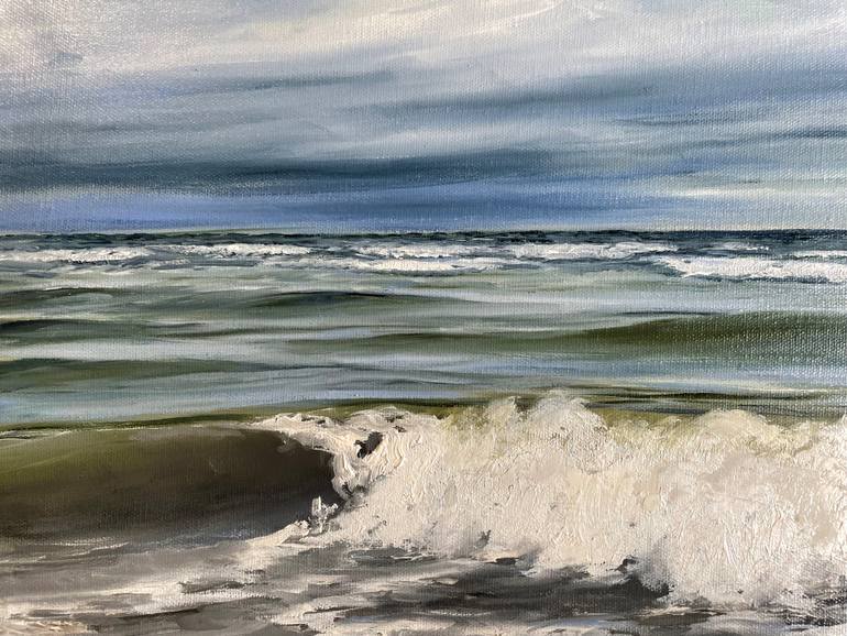 THE CASPIAN SEA WAVE realistic ocean Painting by Aflatun Israilov ...
