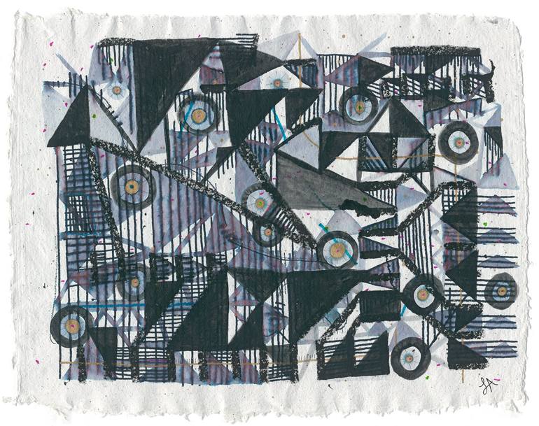 Circles & Triangles Painting by Lori Arbel | Saatchi Art