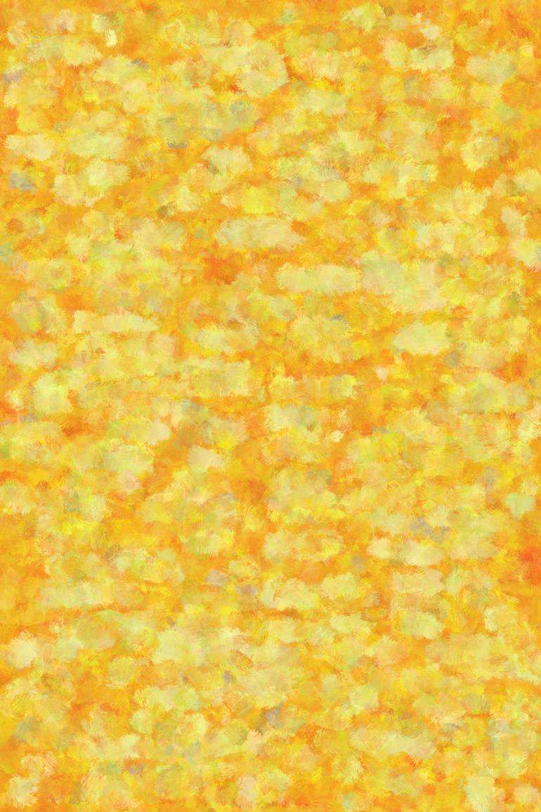 Colorful Abstract Yellow Floral Impressionism Painting Painting by Ji ...