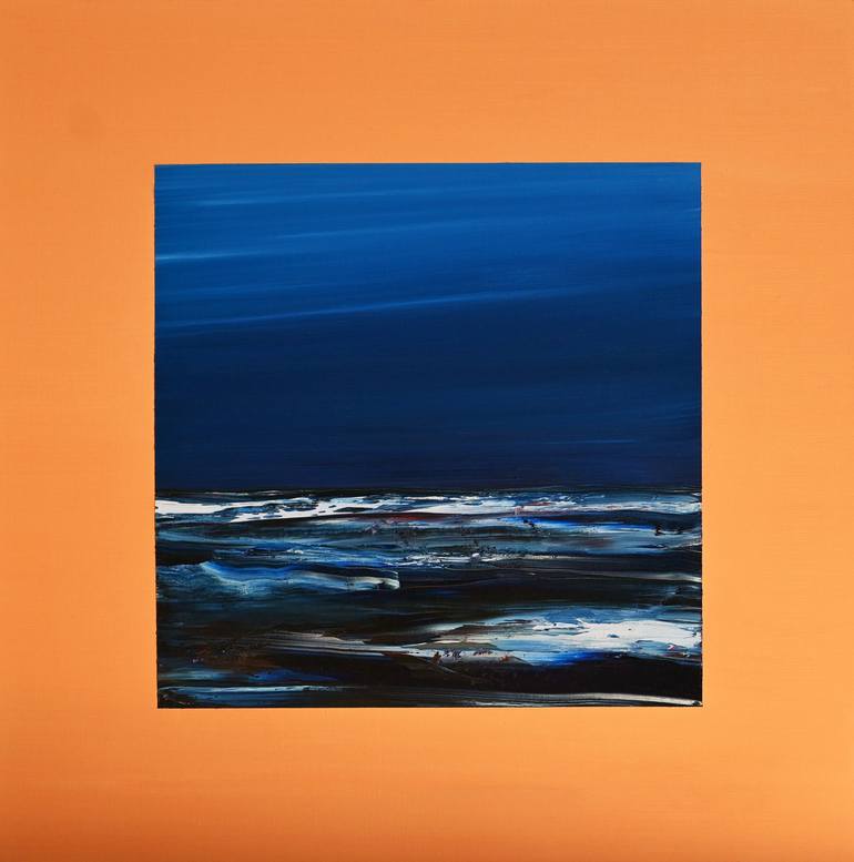 Seascape II (orange) Painting by Ivan Car | Saatchi Art