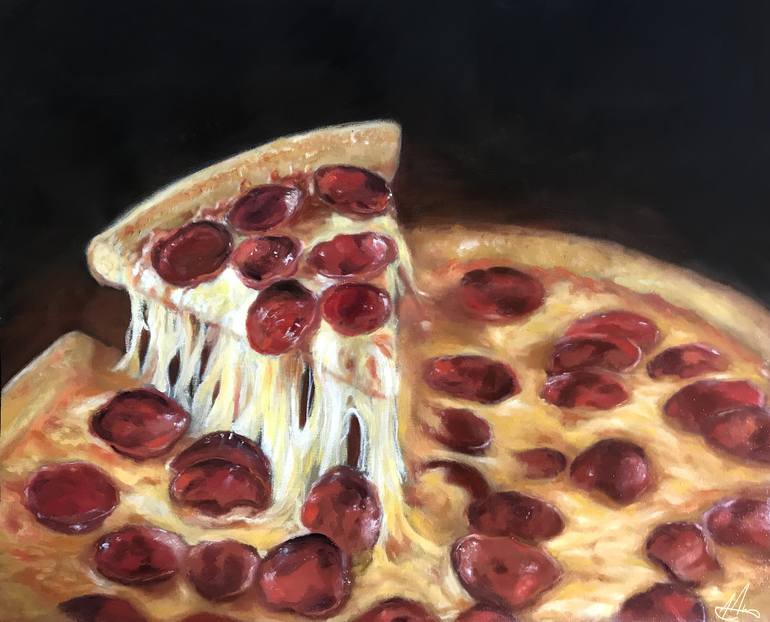 Pepperoni Painting by Jake Herrera | Saatchi Art
