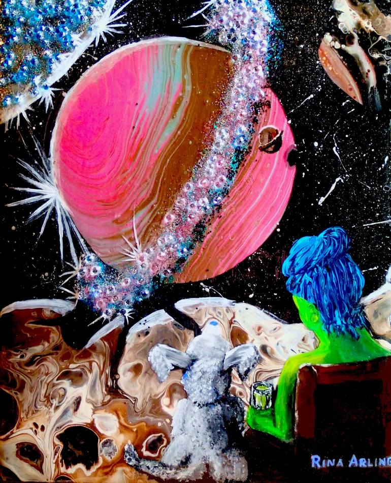 Candy Jupiter Painting by Rina Arling | Saatchi Art