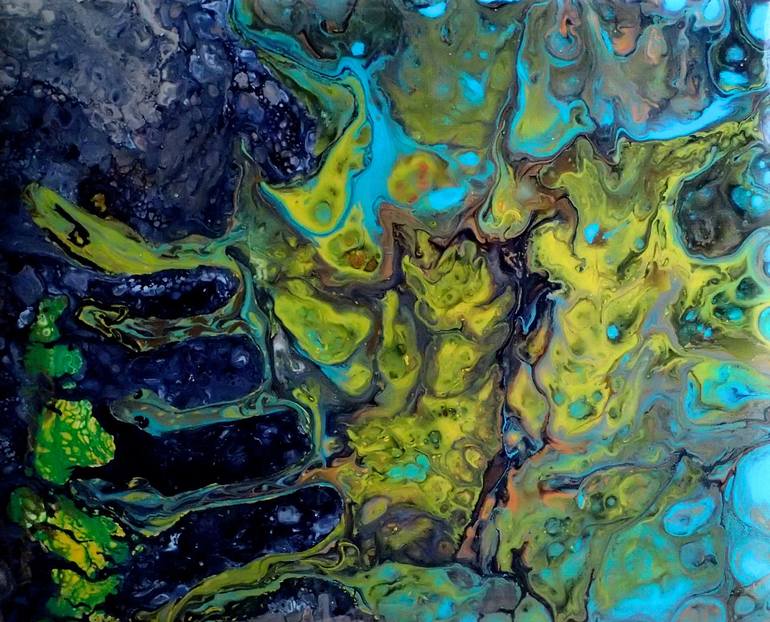 Swamp Snakes Painting by Rina Arling | Saatchi Art