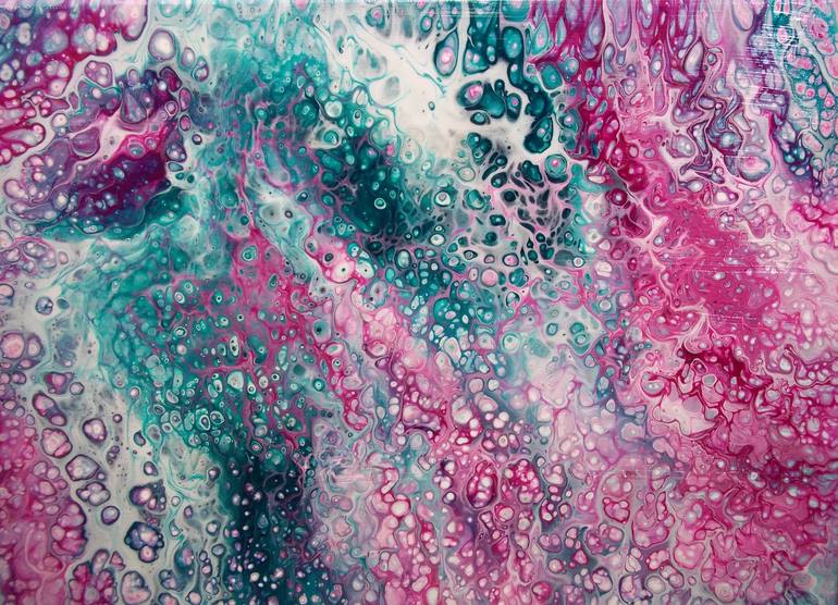 Tango in Teal Painting by Isaac Asher | Saatchi Art