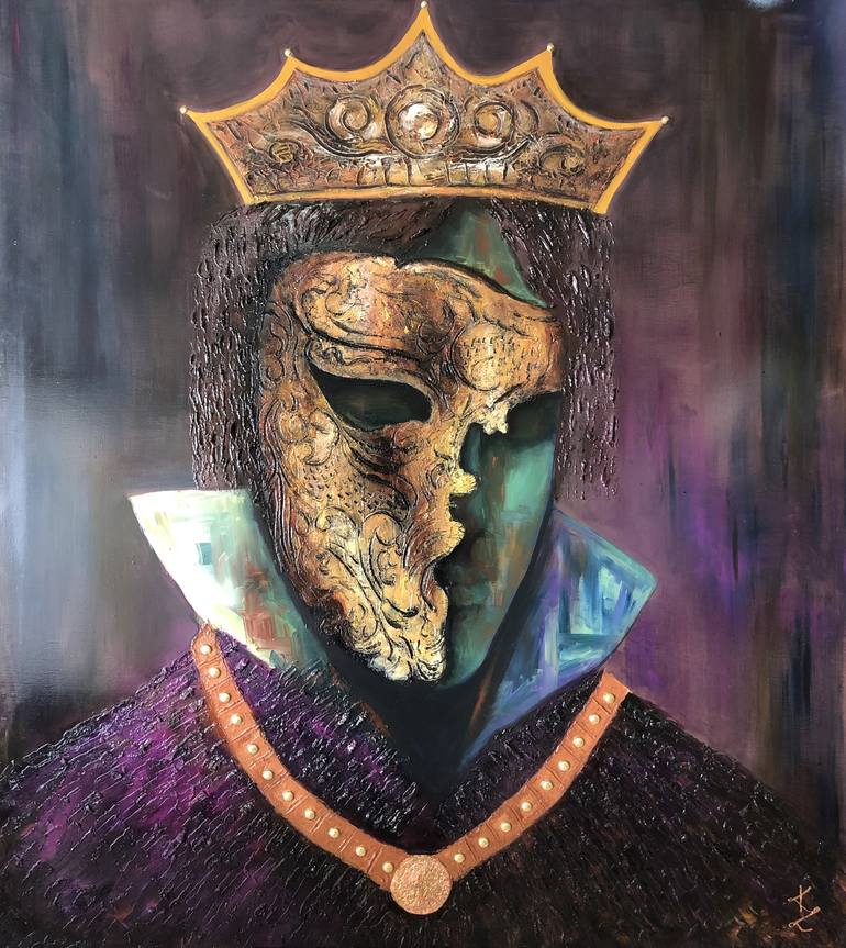 The Mask of the Emperor Painting by Karina Al Zu'bi | Saatchi Art
