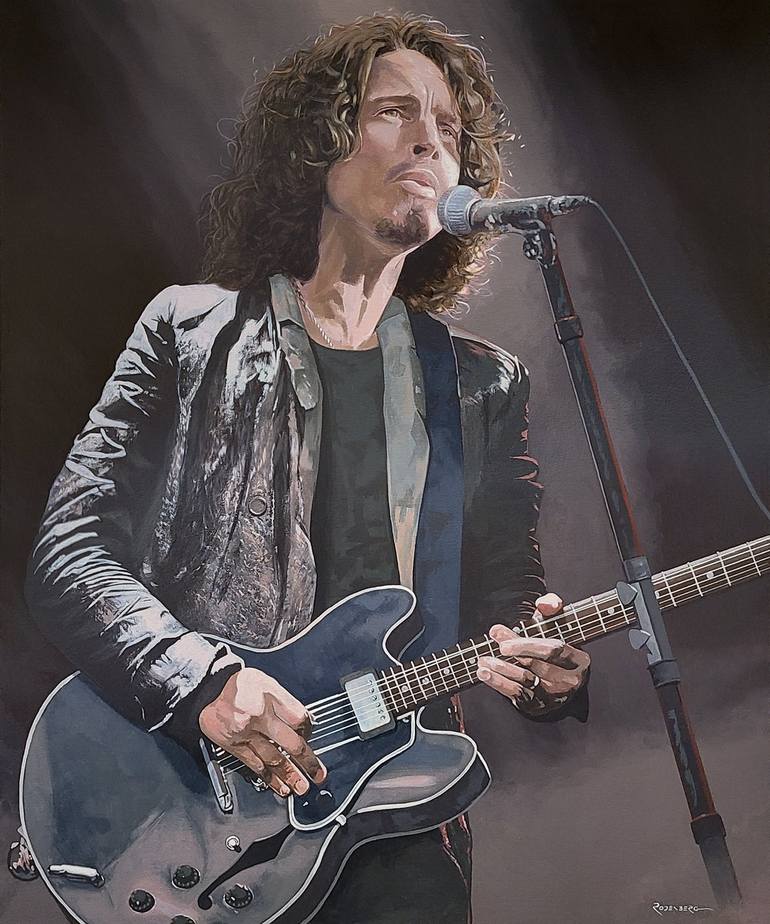 Chris Cornell Painting by Jeff Rodenberg | Saatchi Art