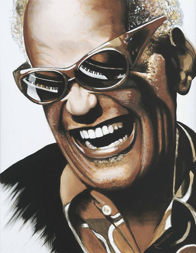 Ray Charles Painting by Jeff Rodenberg | Saatchi Art
