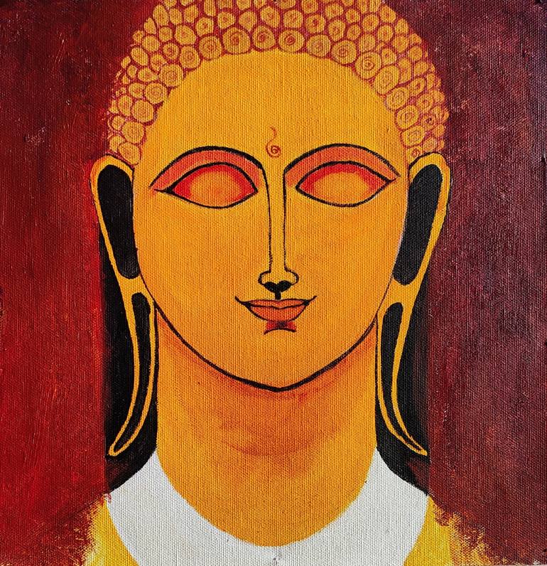 Lord Buddha Painting Painting by Shrikrushna Dhurde | Saatchi Art