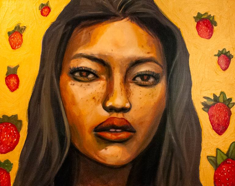 Focus - The Strawberry Series Painting by Candace Fong | Saatchi Art