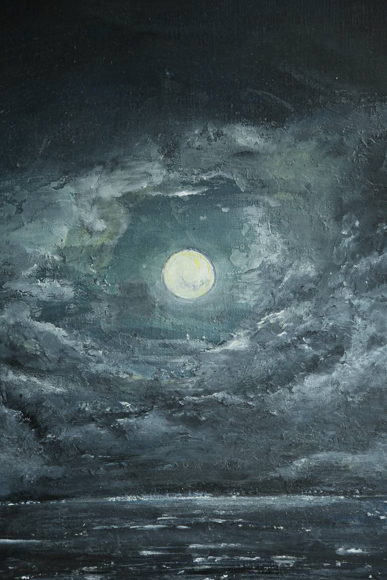 Full Moon Painting by Carolyn Miller | Saatchi Art