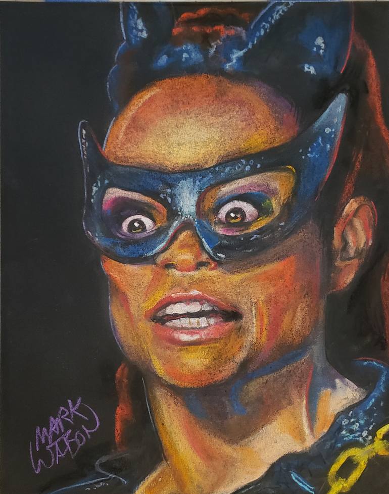 Eartha Kitt as Catwoman Drawing by Mark Watson | Saatchi Art