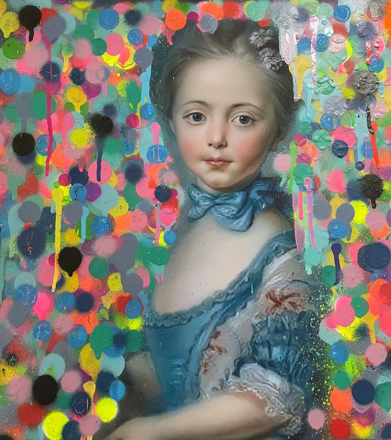 A Girl with a Kitten - Limited Edition of 5 Mixed Media by Sheena ...