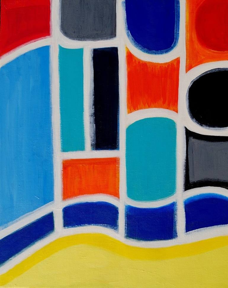 Yellow Base Painting by Candice Jamieson | Saatchi Art