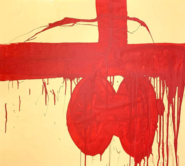 Simple red 5 Painting by Rose Selavy | Saatchi Art