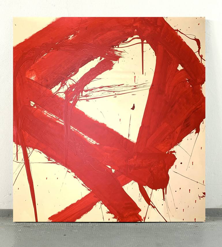 Simple red 7 Painting by Rose Selavy | Saatchi Art