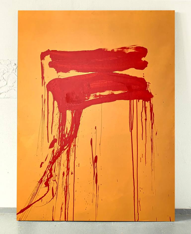 Red lines 13 Painting by Rose Selavy | Saatchi Art