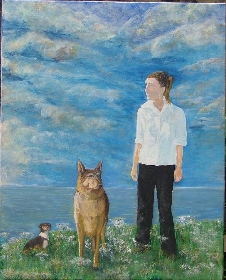 On the edge of a cliff Painting by Katherine Noble | Saatchi Art