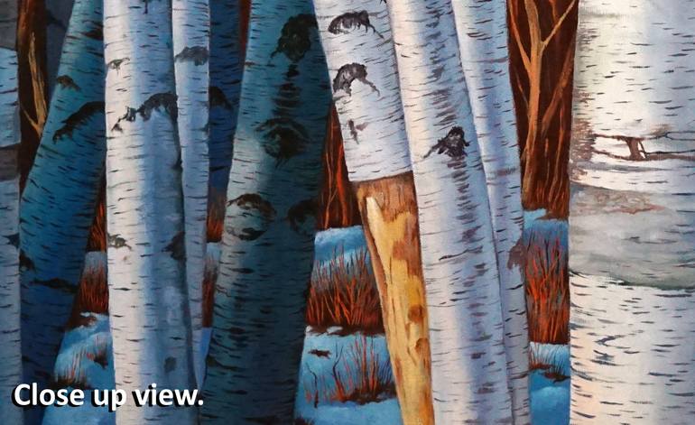 Birch Trees in the Forest in Elk County Painting by Christopher ...