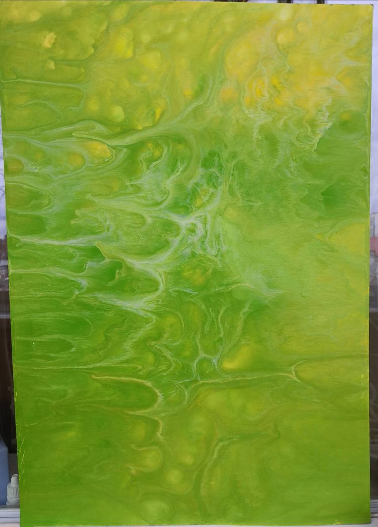 Lime flame Painting by Alexandra Rua | Saatchi Art