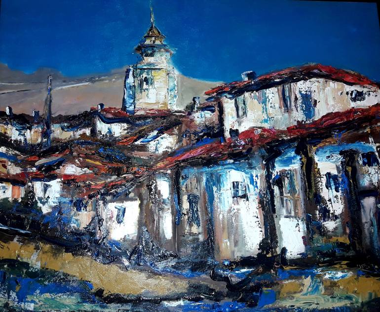Macedonian old architecture Painting by Bore Minov | Saatchi Art