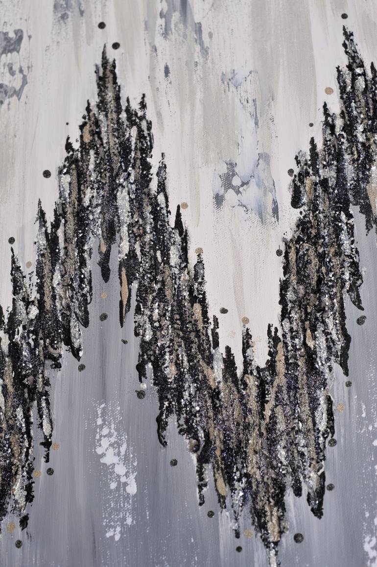 Silver sparkle. Painting by Natalia Karapunarly | Saatchi Art