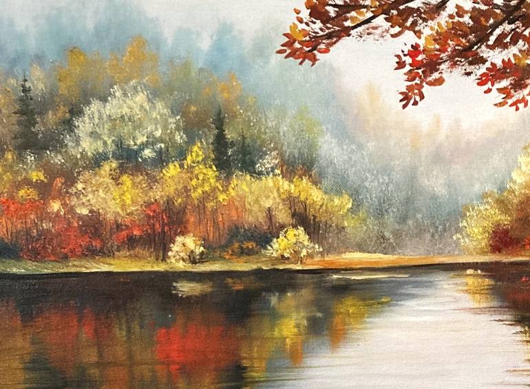 BEAUTIFUL AUTUMN Painting by Natalia Karapunarly | Saatchi Art