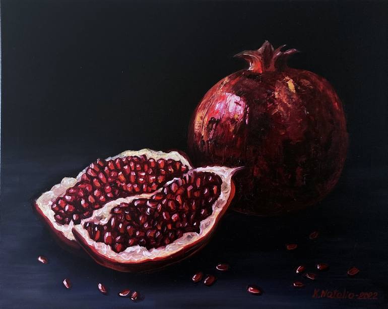 POMEGRANATE Painting by Natalia Karapunarly | Saatchi Art