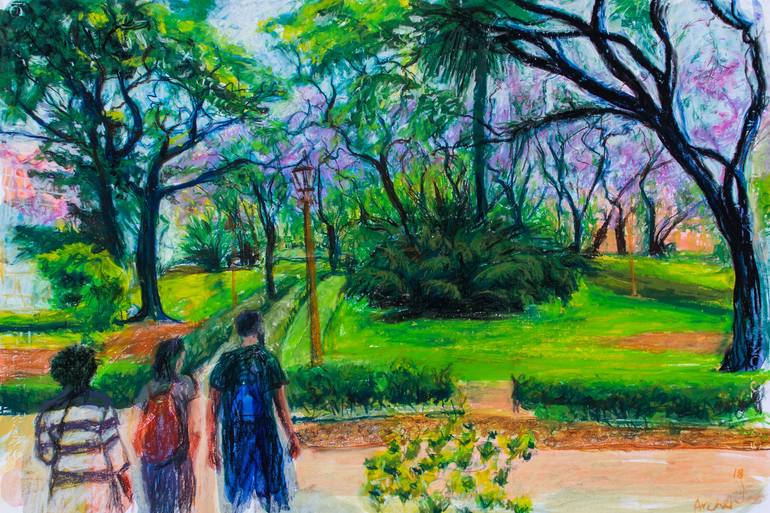 BUENOS AIRES IN THE PARK Drawing by Terry Archer | Saatchi Art