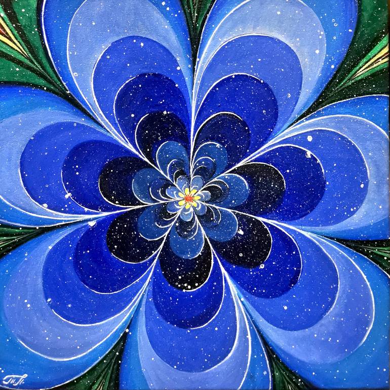 Magic Flower Painting by Tatjana Potrubeiko | Saatchi Art