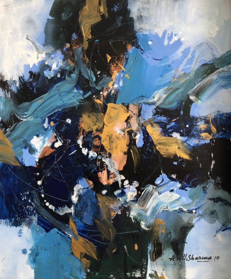 The Meditation of Melancholy Painting by Anil Kumar | Saatchi Art