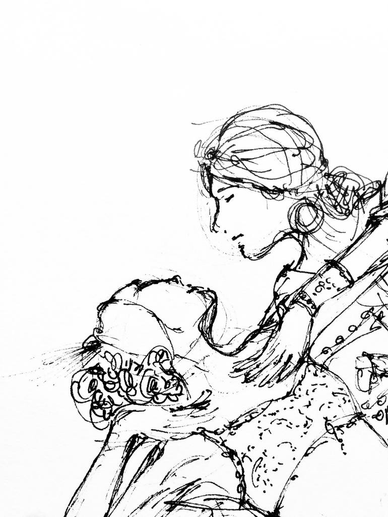 Zobeida y el esclavo dorado Drawing by Maura Morfin de la Parra ...